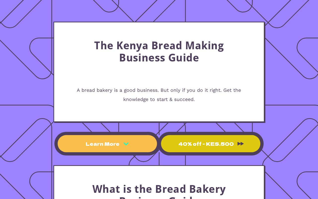 Kenya Bread Baking Business Guide